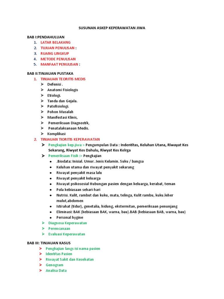 Susunan Askep Keperawatan Jiwa | PDF | Pengembangan Diri | Kesehatan Holistik