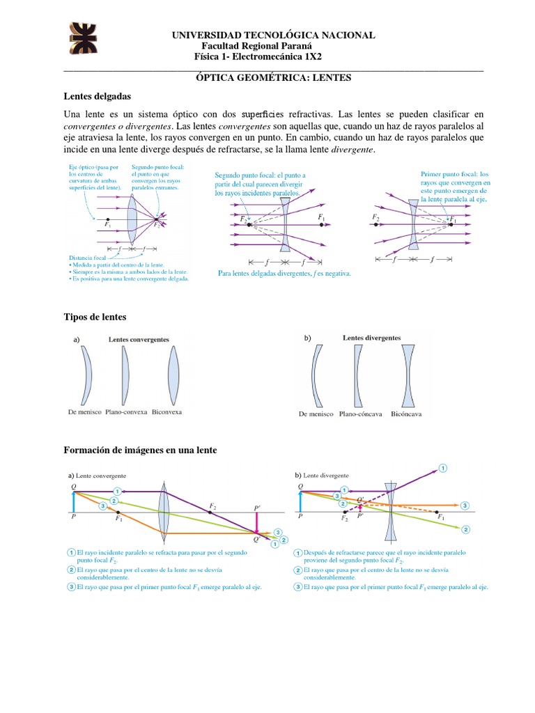 Óptica Geométrica. Lentes | PDF | Ojo humano | Visión