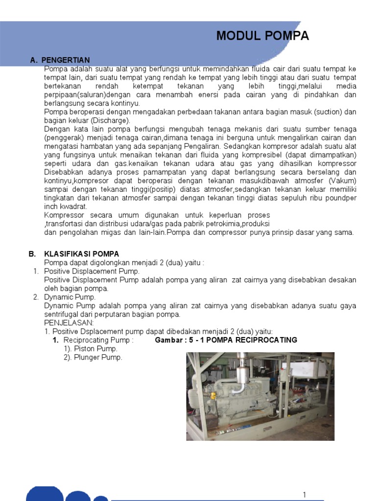 Modul Pompa Dan Kompresor | PDF