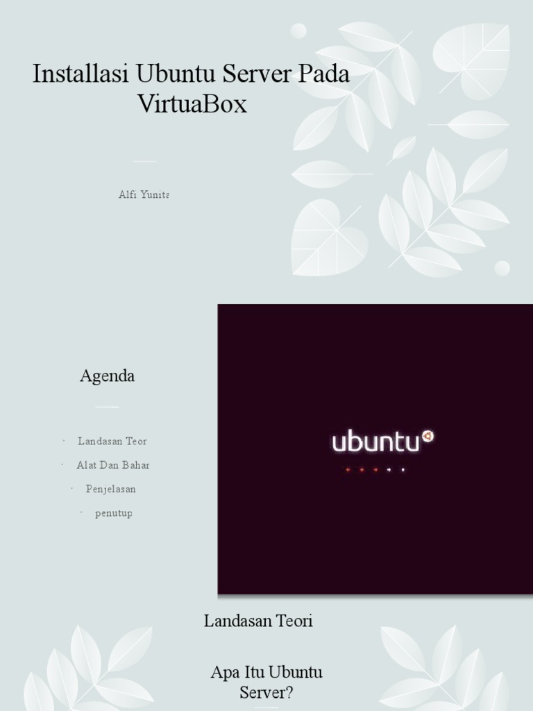 Installasi Ubuntu Server Pada VirtuaBoxx | PDF
