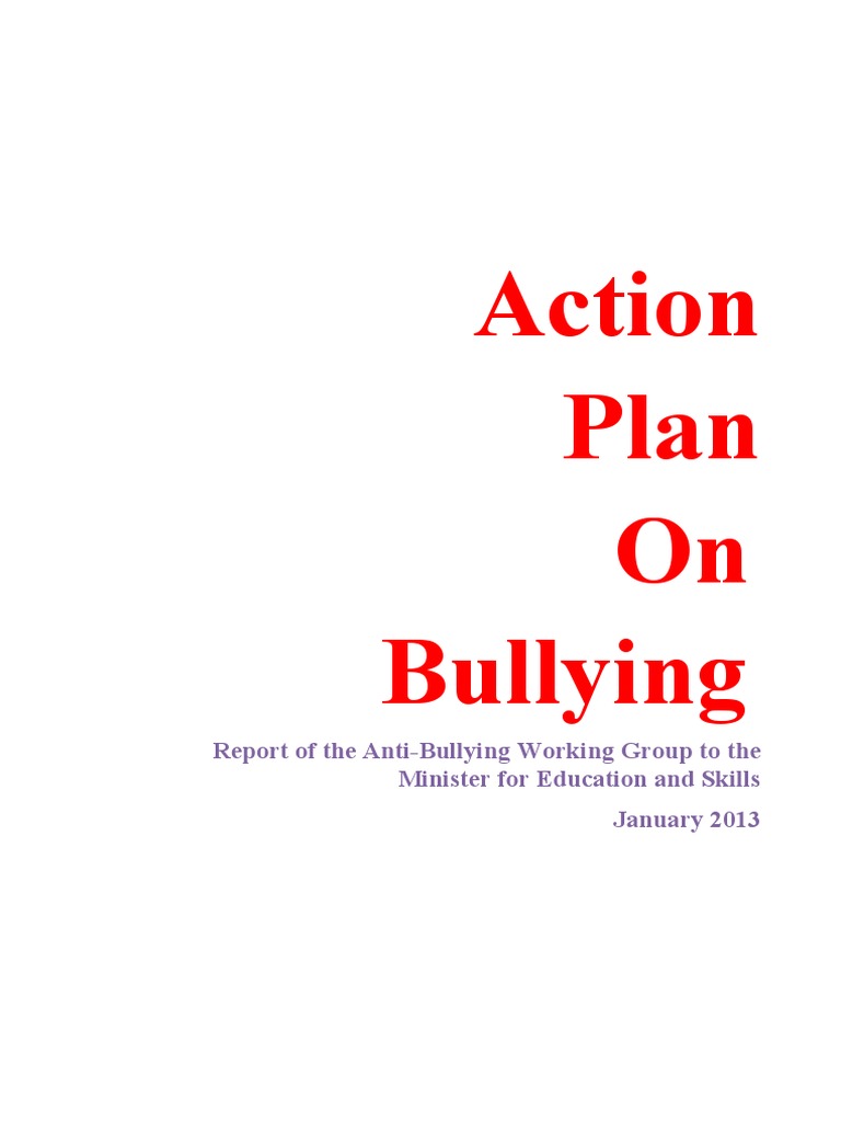 Action Plan On Bullying 2013 | PDF | Bullying | Sexual Orientation