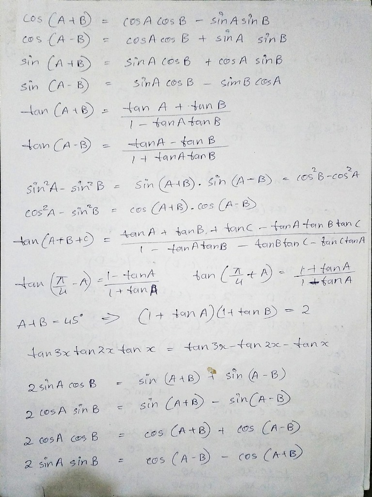 Trigonometric Of Jee Mains Pdf