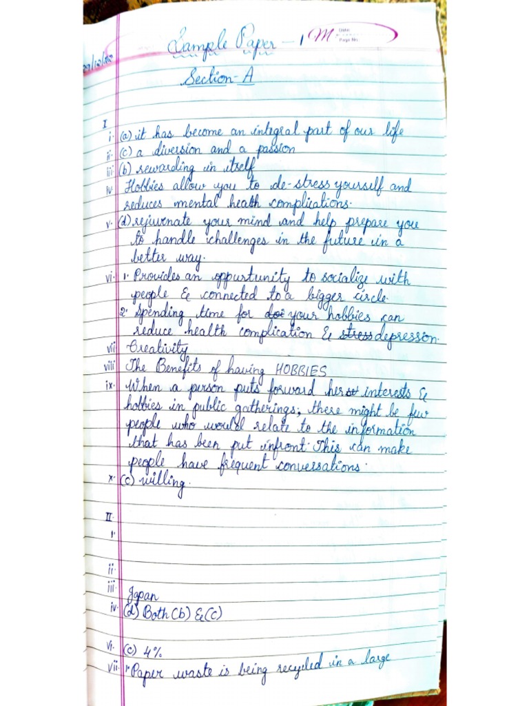 English Sample Paper | PDF