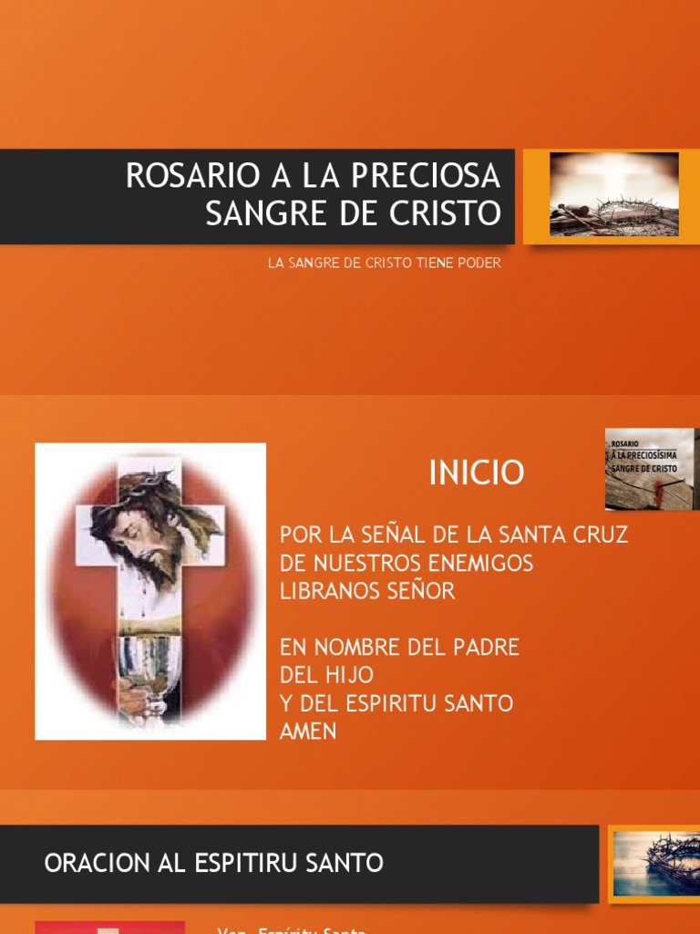 Rosario A La Sangre Preciosa de Jesucristo | PDF | Cristo (título) | Rosario