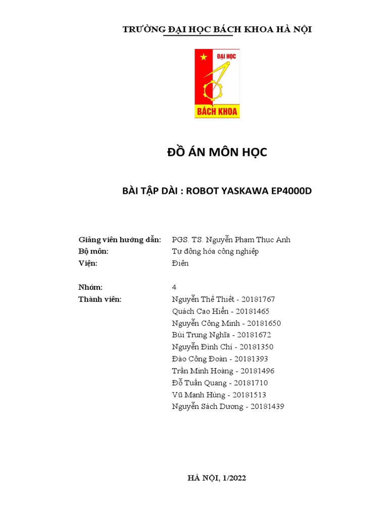 KTRobot ThuyetMinh Nhom4 | PDF