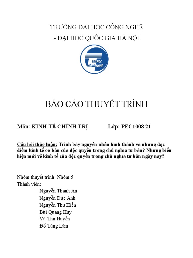 KTCT - Nhóm 5 | PDF