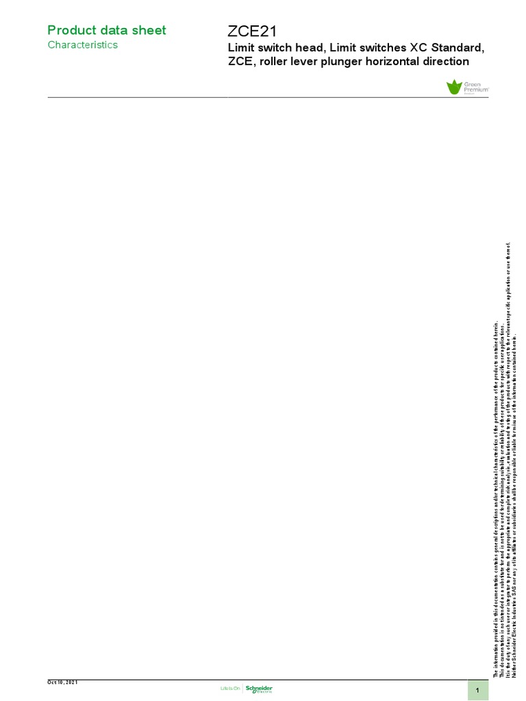 Telemecanique Limit Switches XC Standard ZCE21 Doc-2926527 | PDF