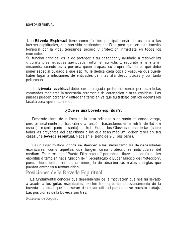 Boveda Espiritual | PDF | Espiritismo