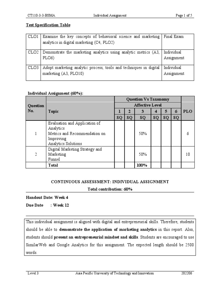 Individual Assignment | Download Free PDF | Analytics | Citation