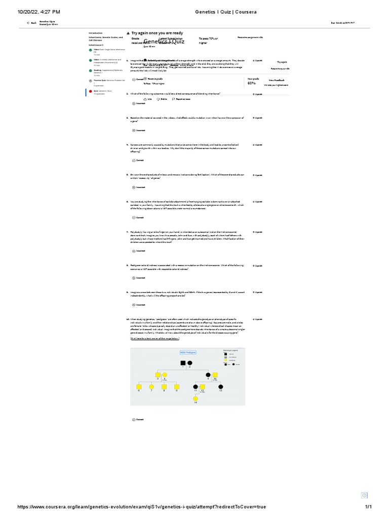Genetics I Quiz Overview and Details | PDF | Dominance (Genetics ...