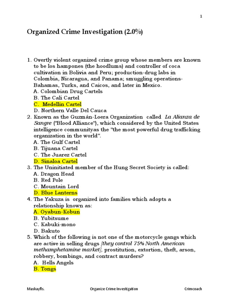 Organized Crime Investigation | PDF | Organized Crime | American Mafia