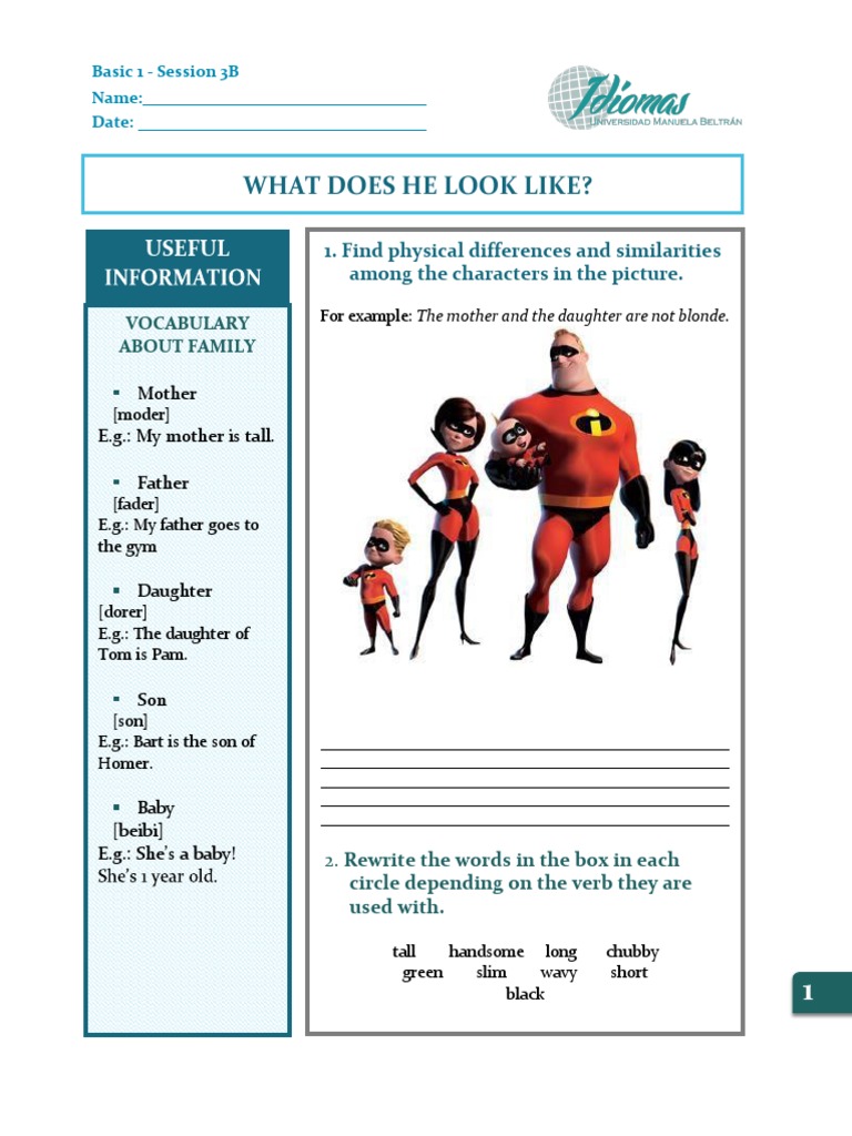 S3B What Does He Look Like | PDF