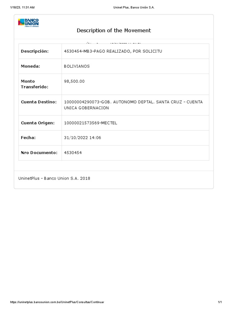 Ejemplo de Extracto | PDF