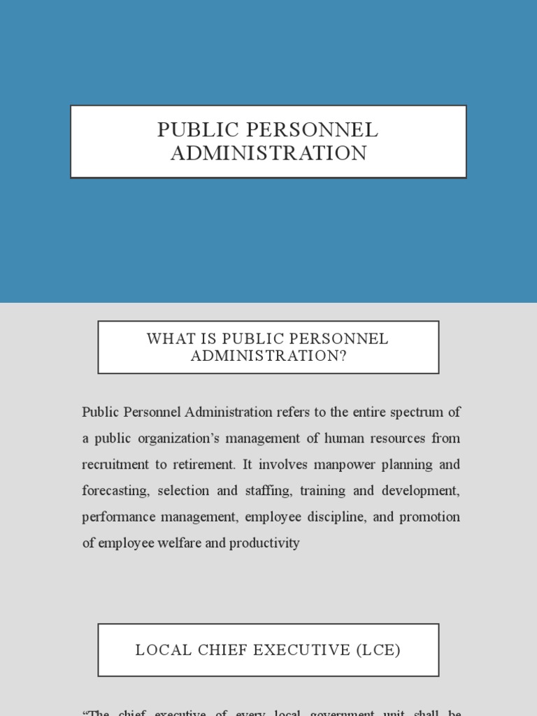Public Personnel Administration Overview | PDF | Human Resource ...