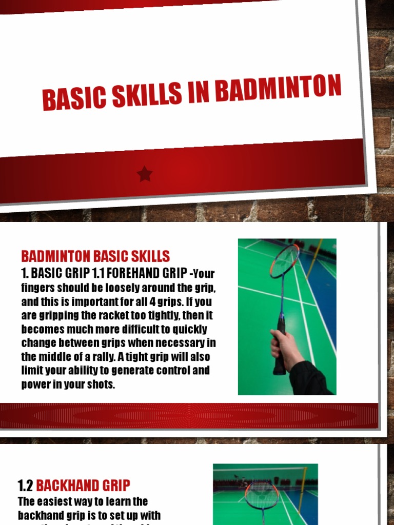 Basic Skills of Badminton | PDF | Sports | Ball Games