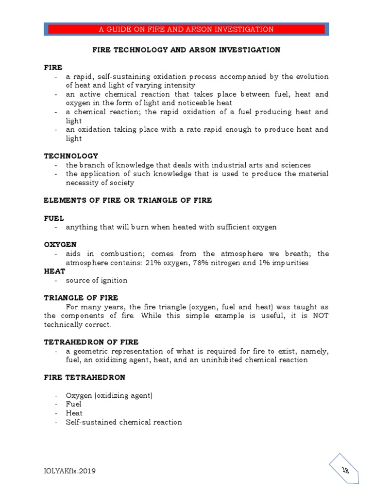 Fire Technology and Arson Investigation | PDF