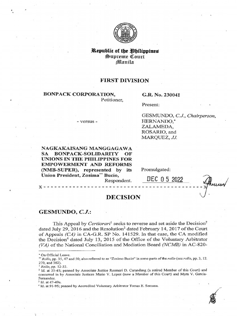 Bonpack Solidarity of Unions in The Philippines For Empowerment and ...