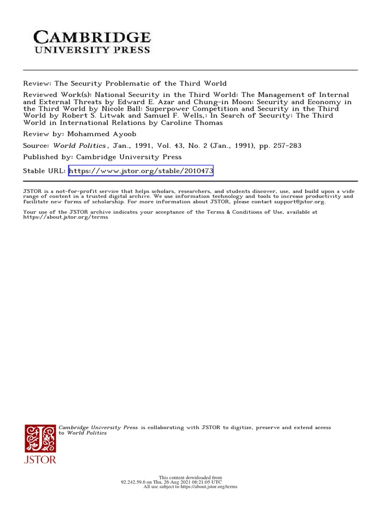 Third World Security Review | PDF | Colonialism | Securities