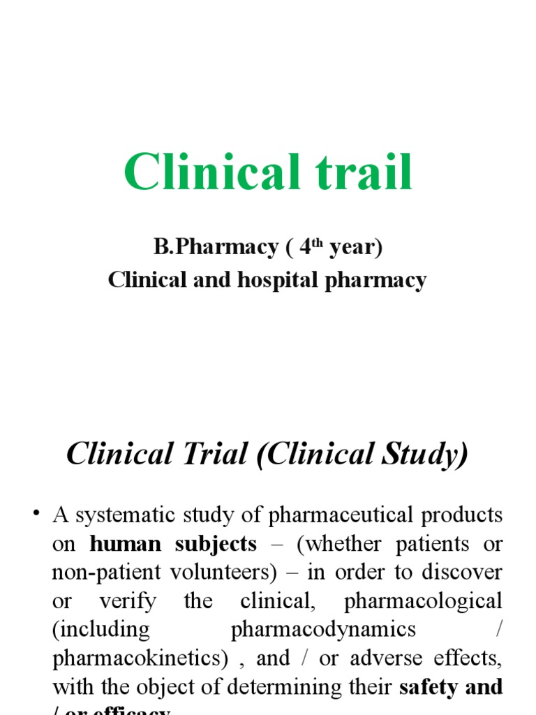 An Analysis of Key Concepts and Terms Related to Clinical Trials and ...