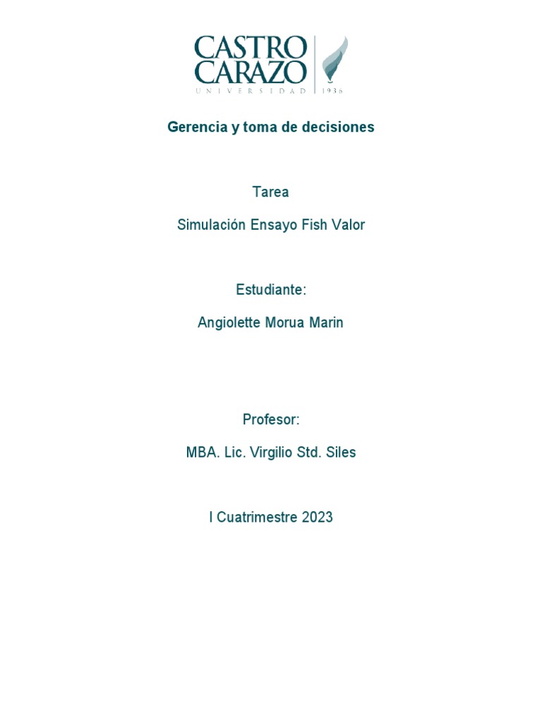 TAREA Ensayo Del Libro Fish | PDF