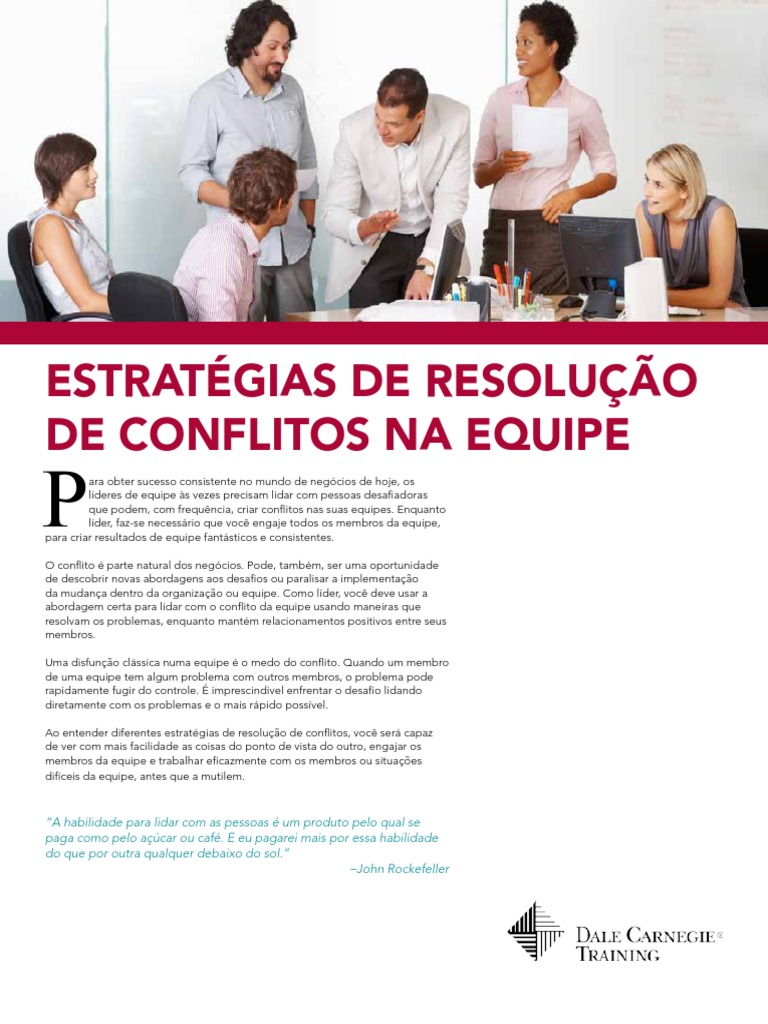 Team Conflict Resolution Strategies PT | PDF | Atitude (Psicologia ...