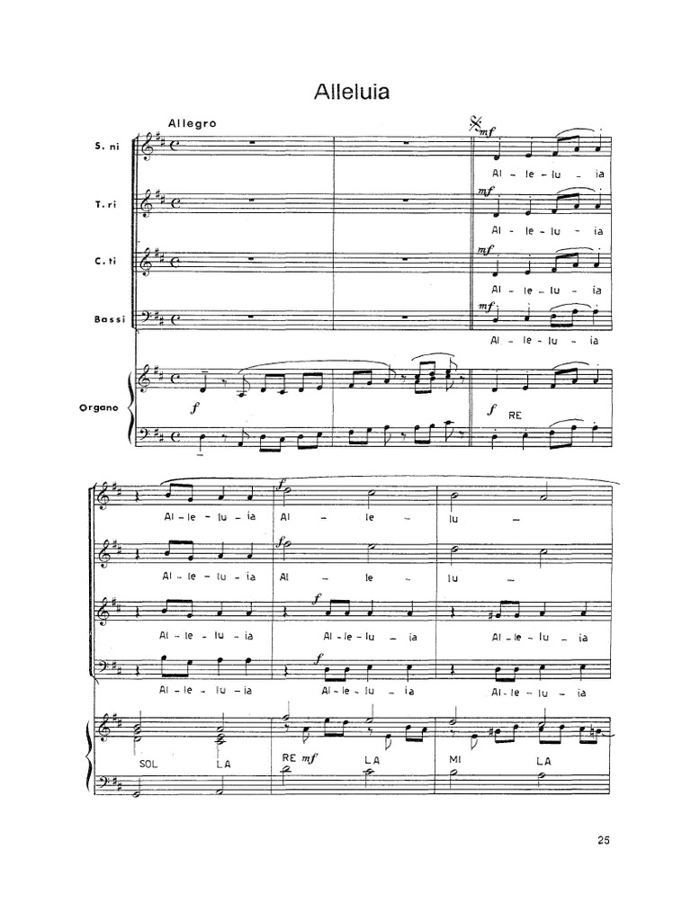 Alleluia Gen Rosso Dove Tu Sei | PDF