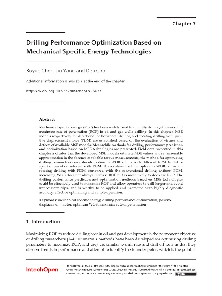 Drilling Performance Optimization Based On Mechani | PDF | Mean Squared Error | Mathematical ...