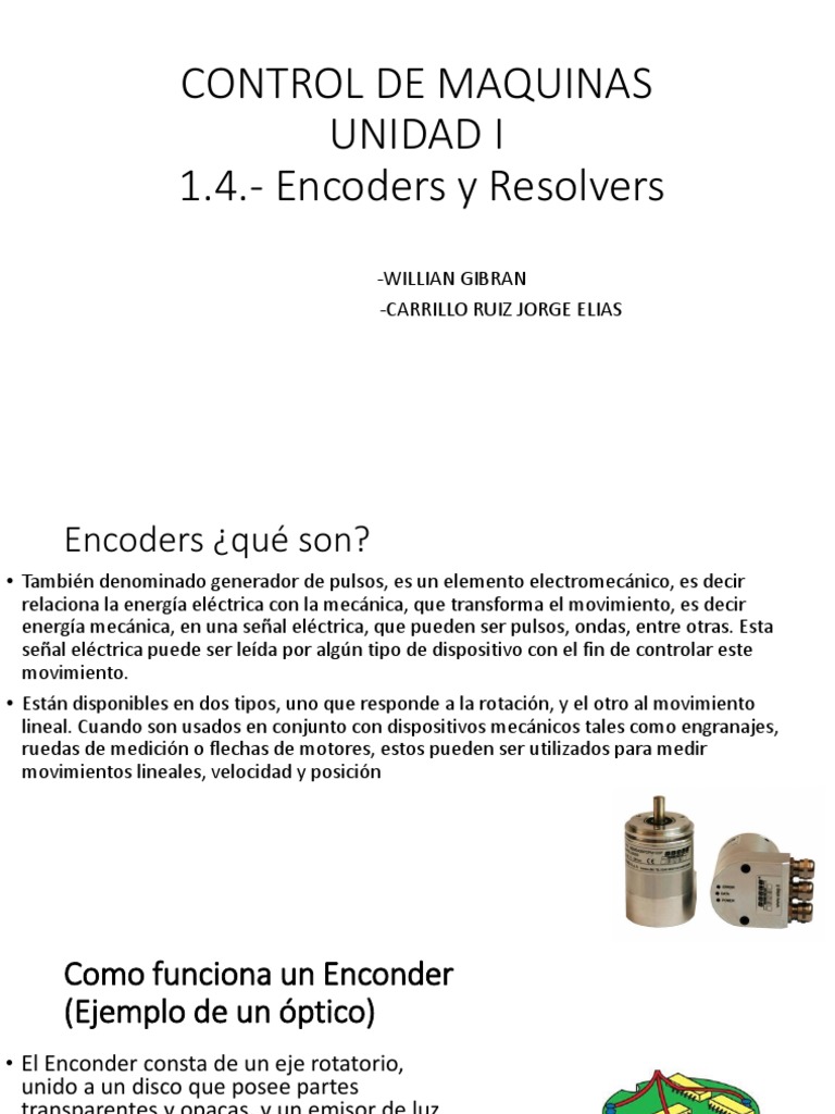 Encoders y Resolver | PDF | Física Aplicada e Interdisciplinaria ...