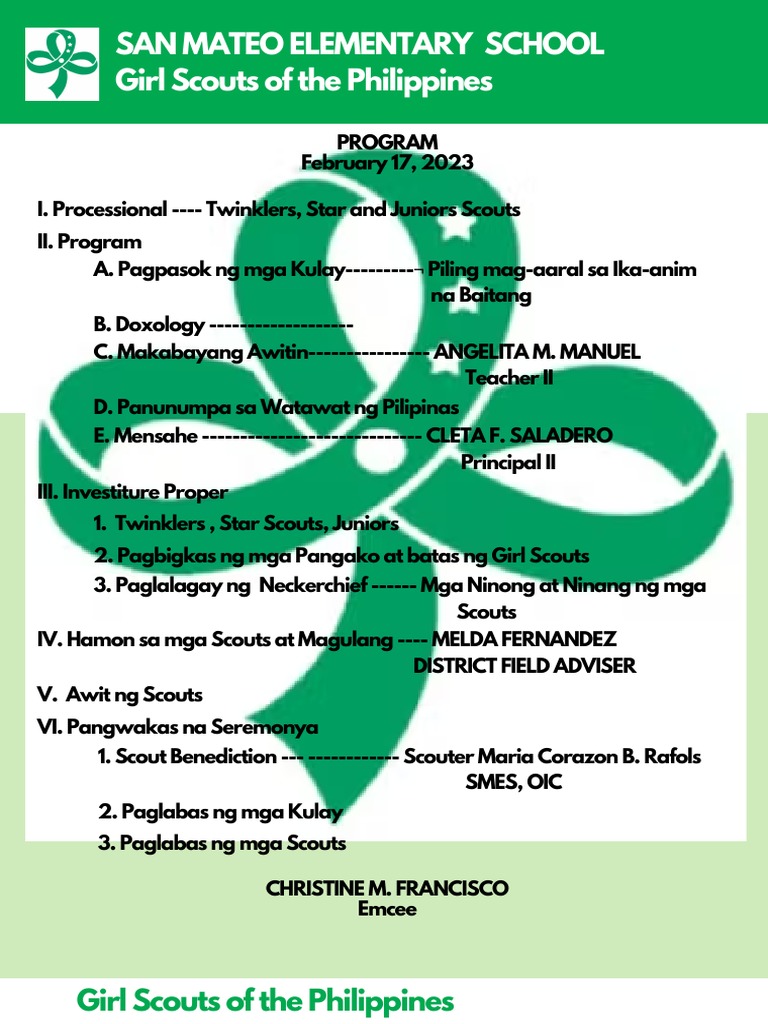 Green Simple Girl Scout Permission Slip Document | PDF