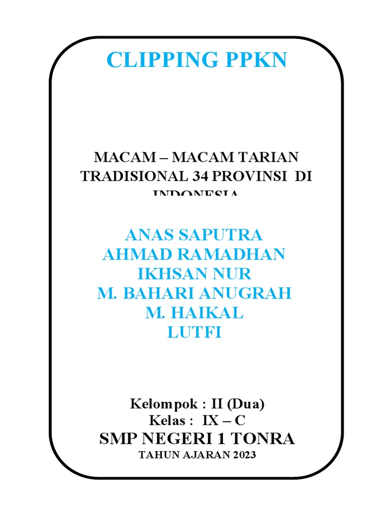 Klipping PPKN Tarian SMP | PDF
