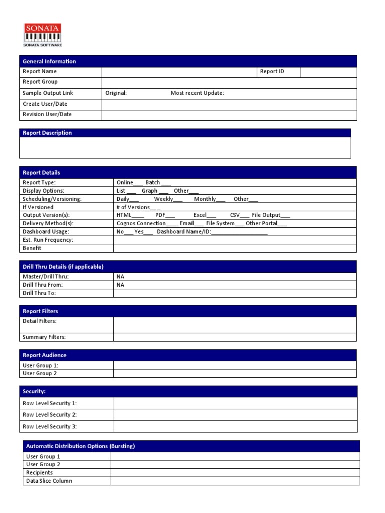 Functional Design Report Template | PDF