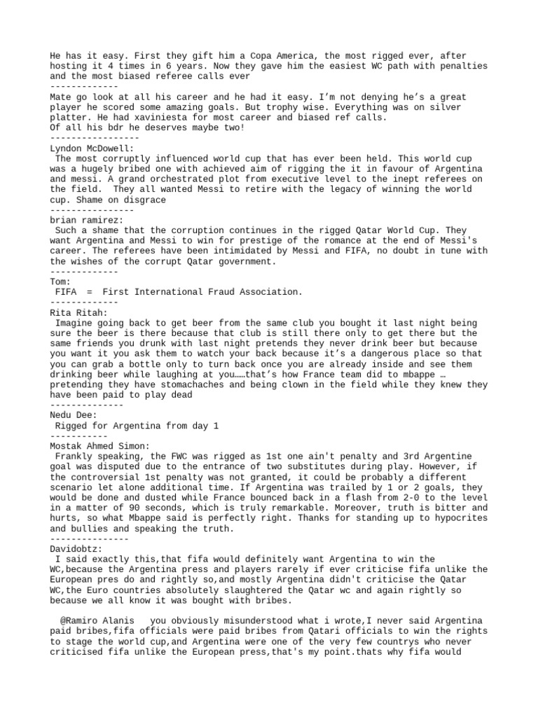 Rigged | PDF | Lionel Messi | Fifa World Cup