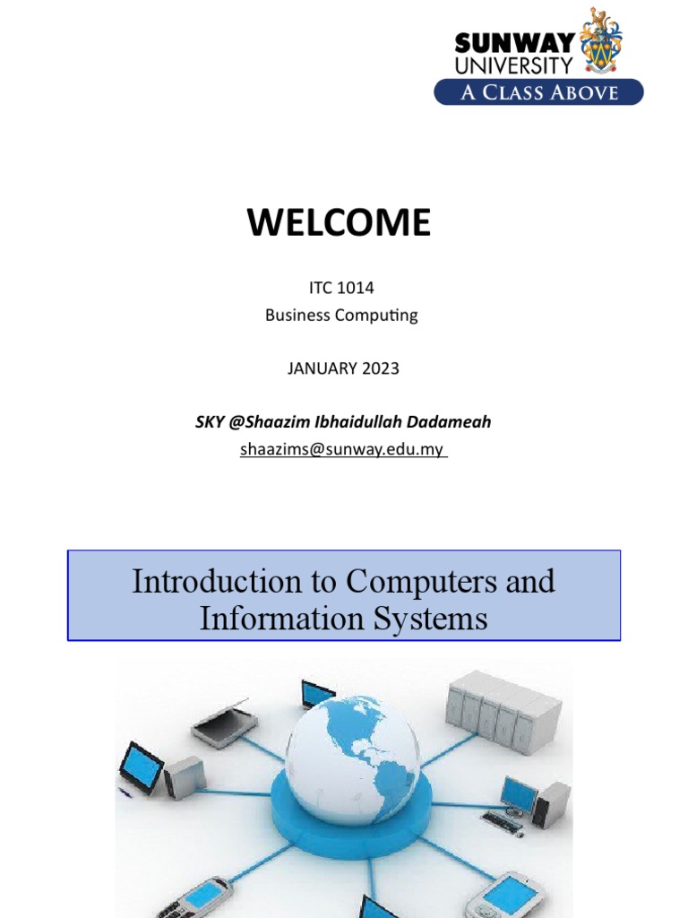Introduction to Business Computing | PDF | Information | Computer Hardware