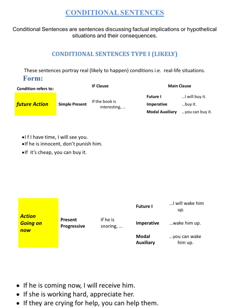Conditionals Powerpoint | PDF