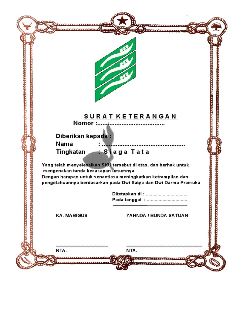 Keterangan TKU Siaga Tata | PDF