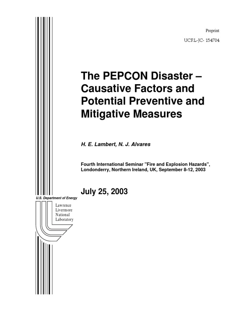 Pepcon Disaster 243962 | PDF | Fires | Chlorine