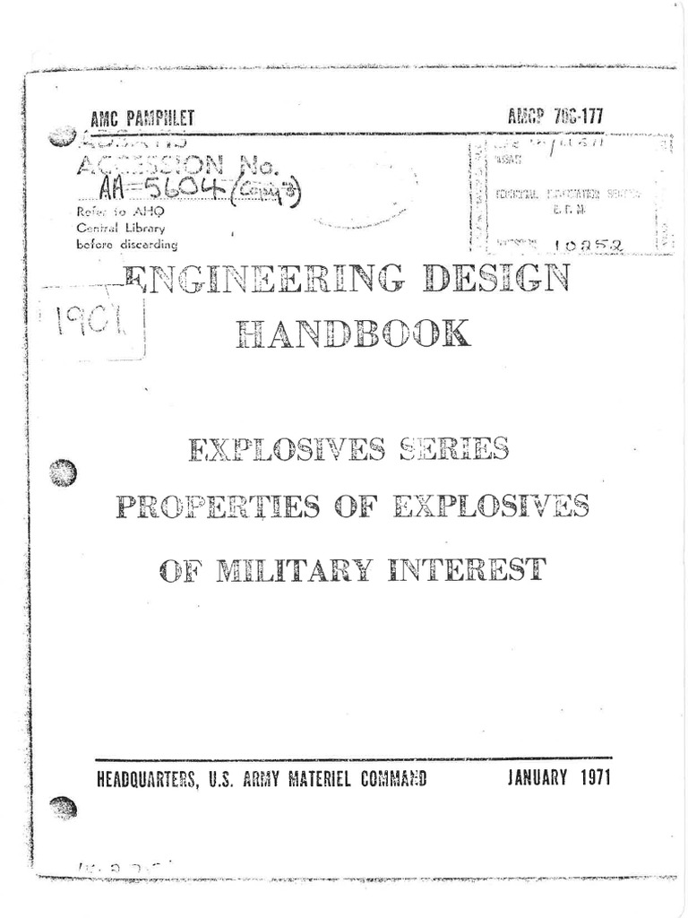 Properties of Explosives of Military Intrest | PDF
