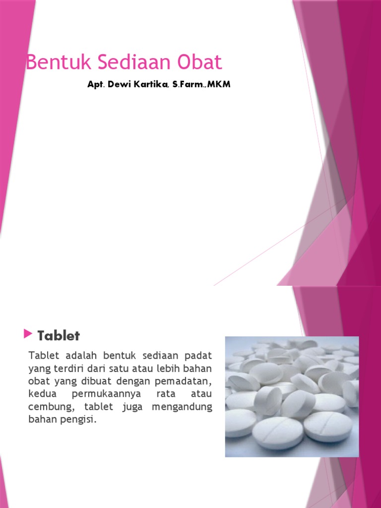 Bentuk Sediaan Obat | PDF