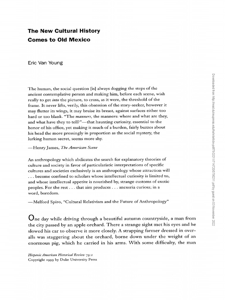 Van Young - The New Cultural History | PDF | Computers