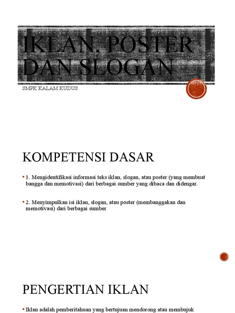 Pengertian Dan Fungsi Iklan, Poster Dan Slogan | PDF