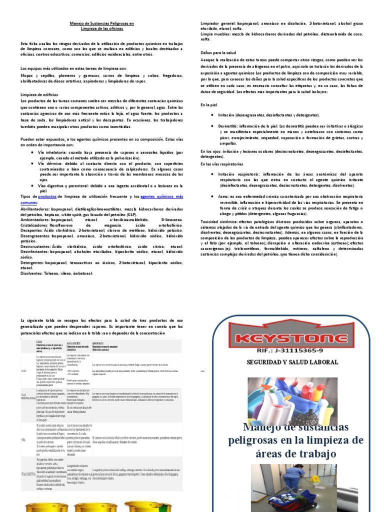 Diptico - Sustancias Peligrosas | PDF | Etanol | Materiales