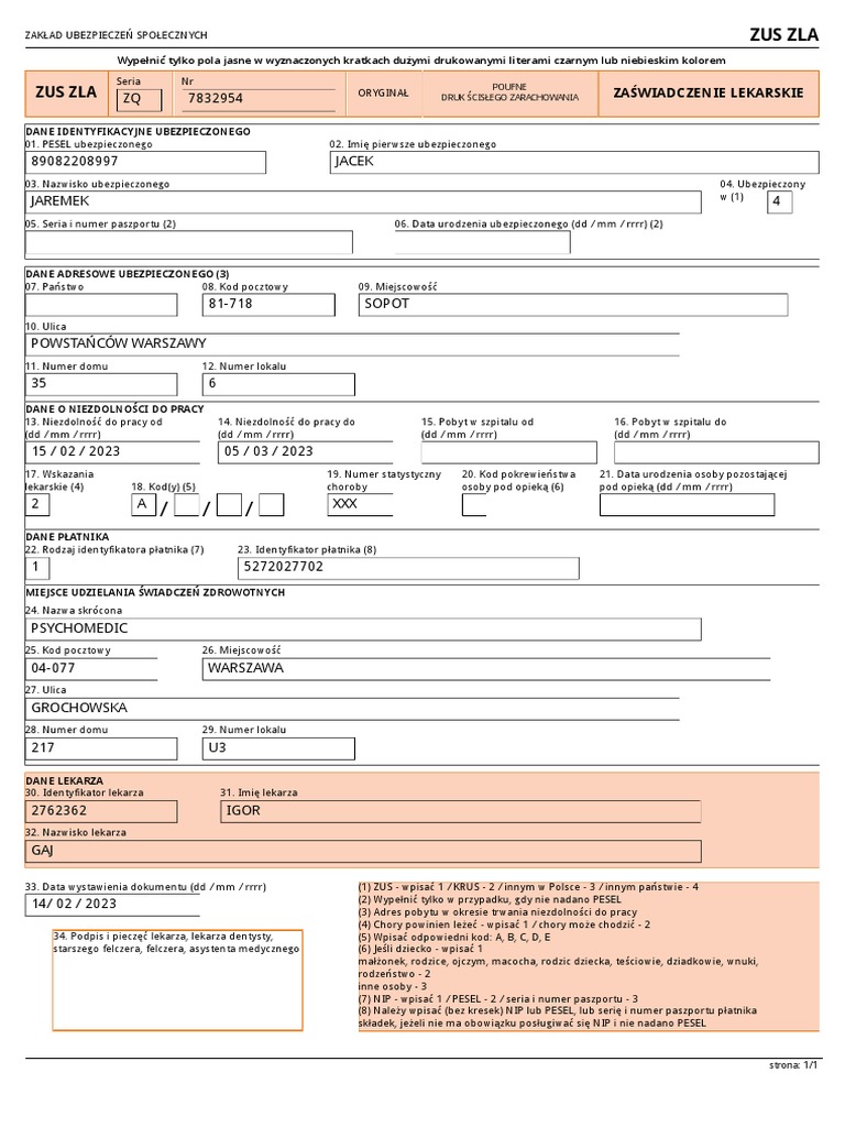 Zus Zla 212556827 PDF | PDF