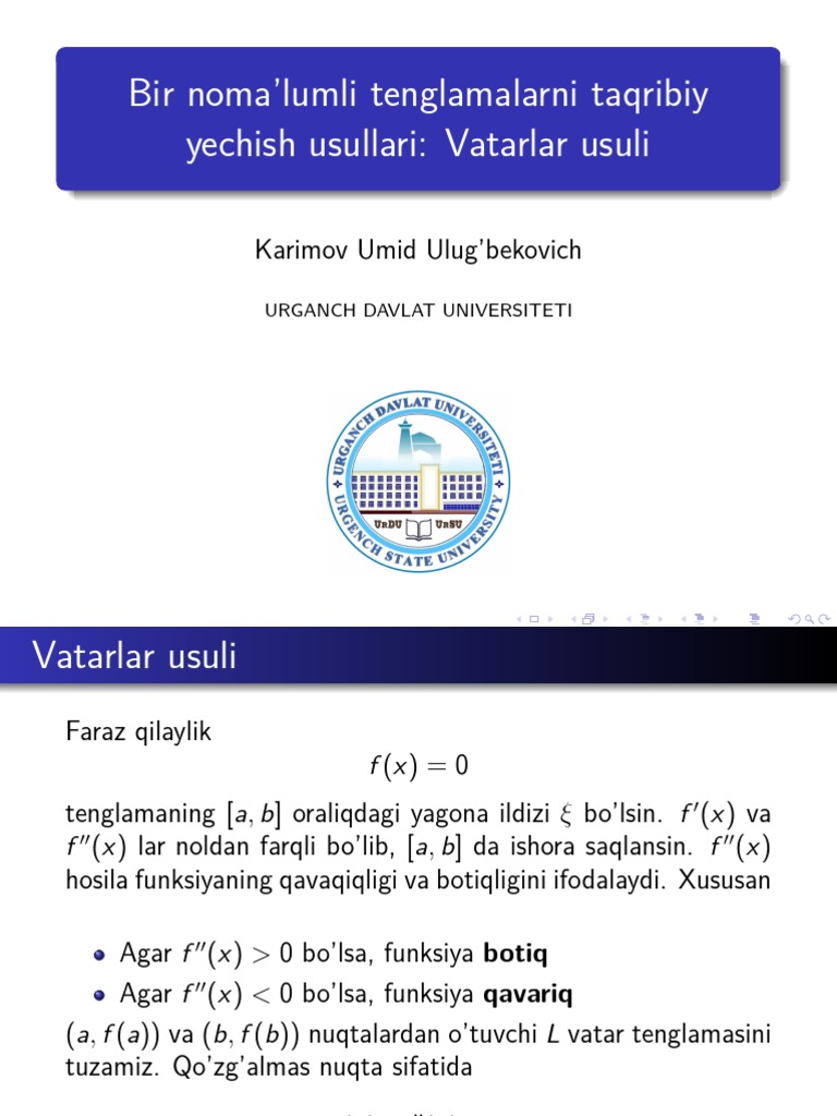 Vatarlar Usuli | PDF