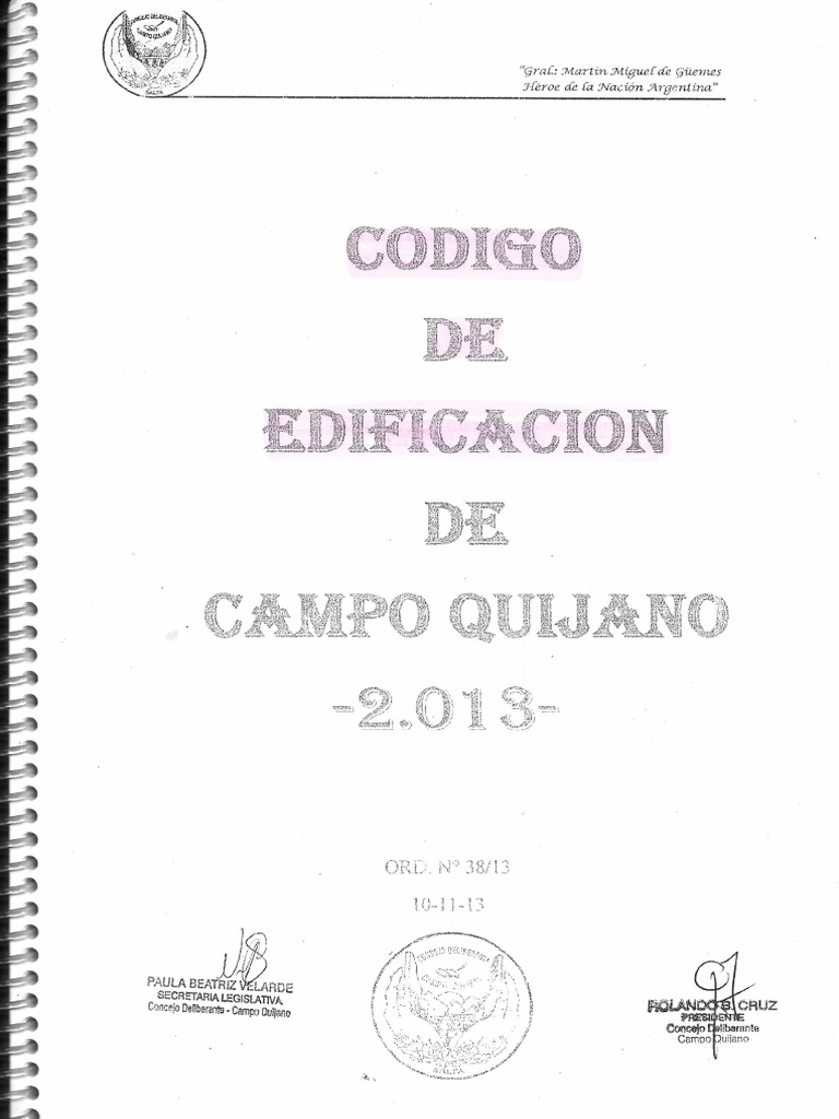 Codigo de Edificacion Campo Quijano 2013 | PDF