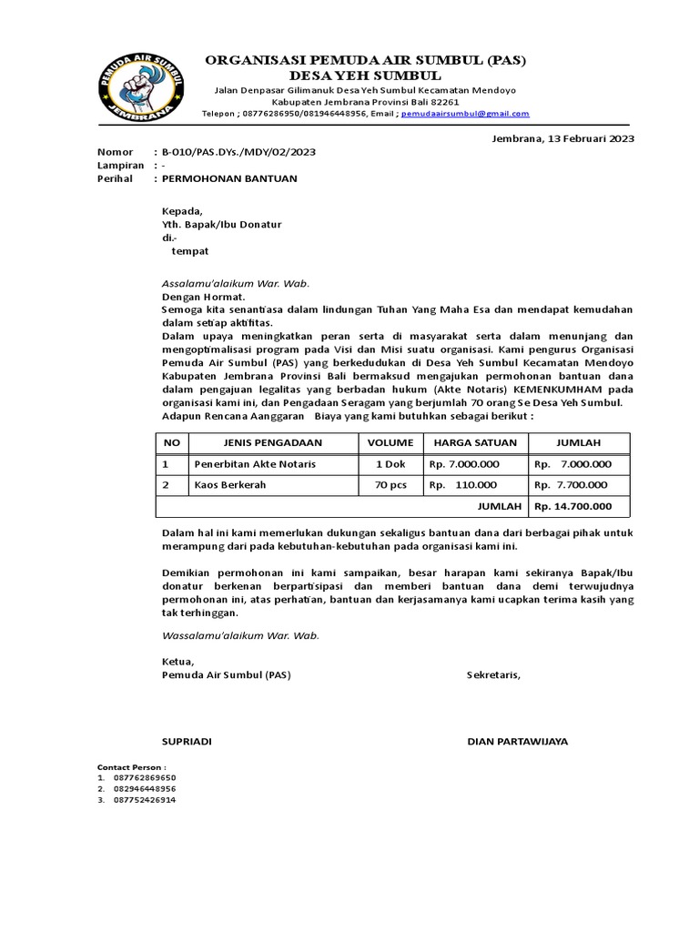 Proposal 1 Lembar | PDF