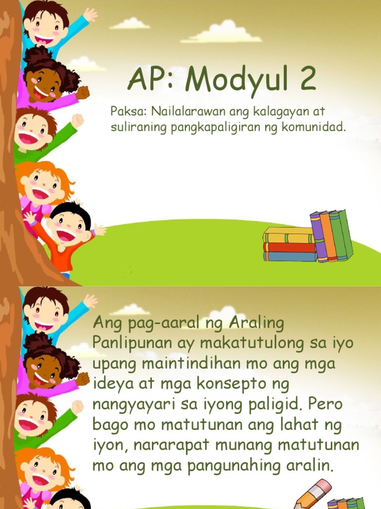 3rdgrading - AP - Module2 - Nailalarawan Ang Kalagayan at Suliraning Pangkapaligiran NG ...