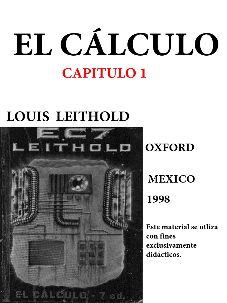 Capitulo 1 - El Calculo-Louis Leithold | PDF