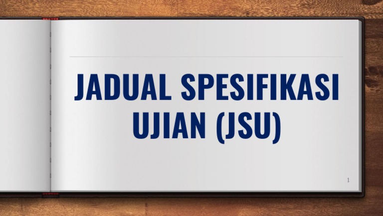 Jadual Spesifikasi Ujian (Jsu) | PDF