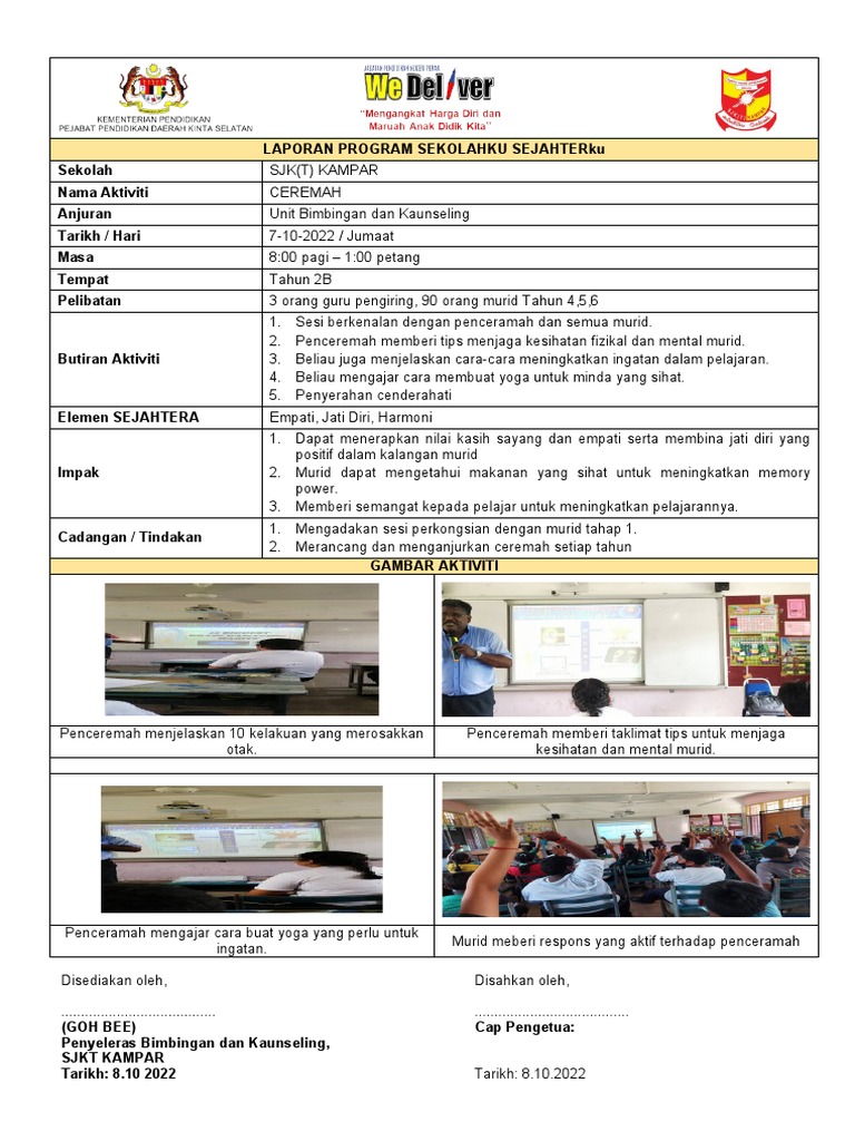 Contoh Opr Program Sekolahku Sejahtera | PDF