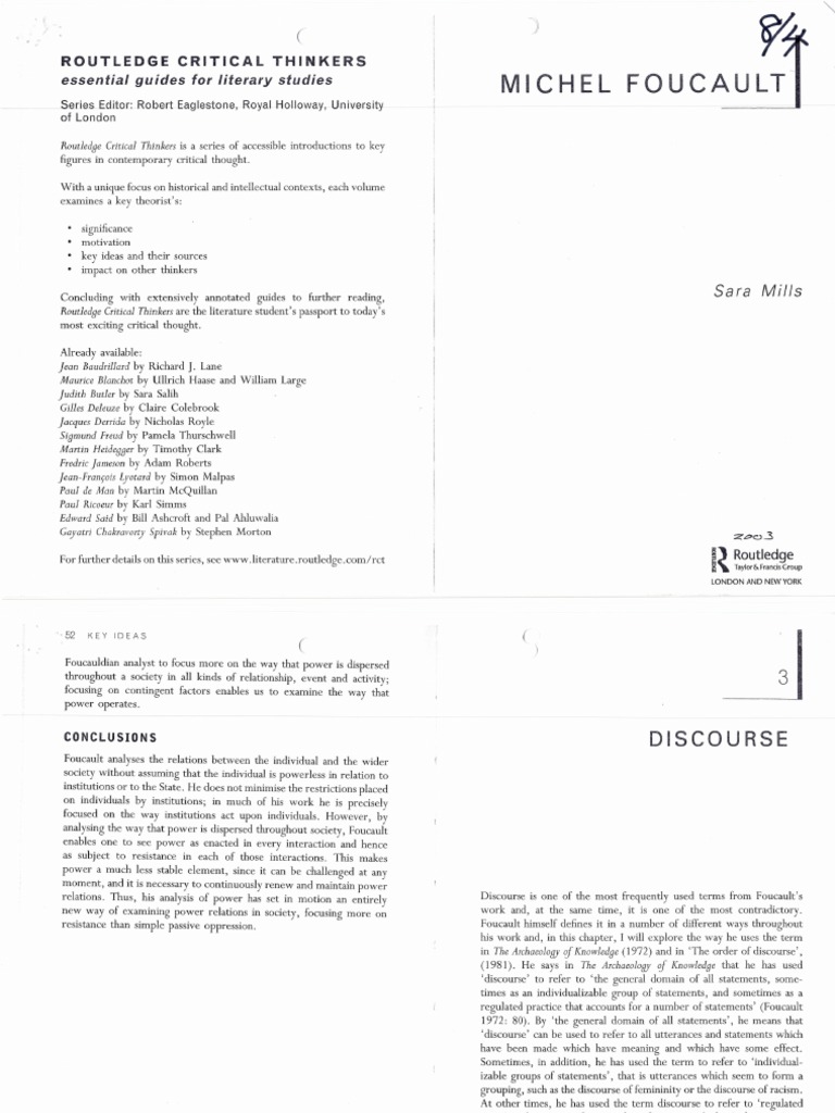 Foucault's Discourse and Power Dynamics | PDF | Discourse | Michel Foucault